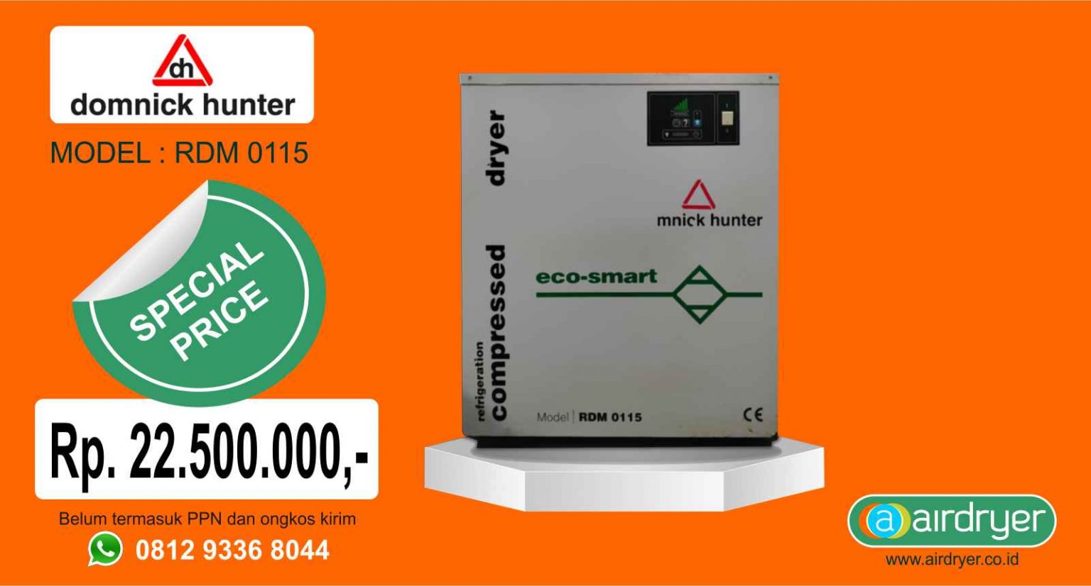 DOMNICK HUNTER TYPE : RDM-0115 Refrigerant Dryer | Refrigerated Air ...